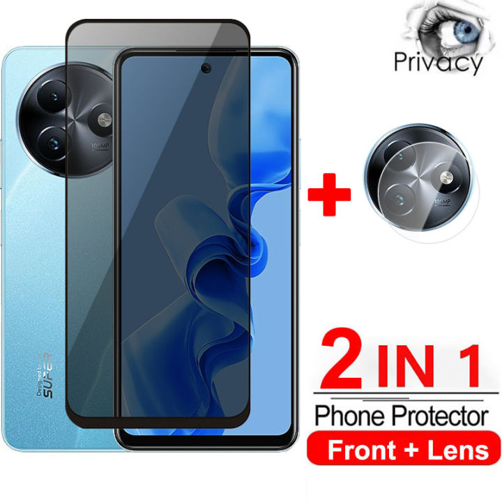 Itel RS4 2In1 Anti-Spy Screen Protector For Itel S24 RS4 R S4 itelS24 ...