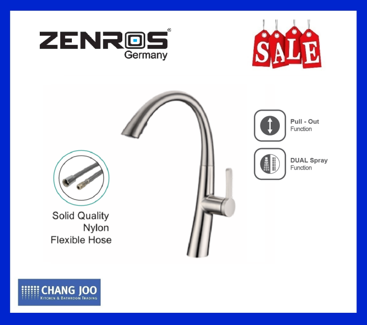 ZENROS ZEN-PMT-6500-ST Pull-out Tap/Mixer Tap/Water Tap | Lazada