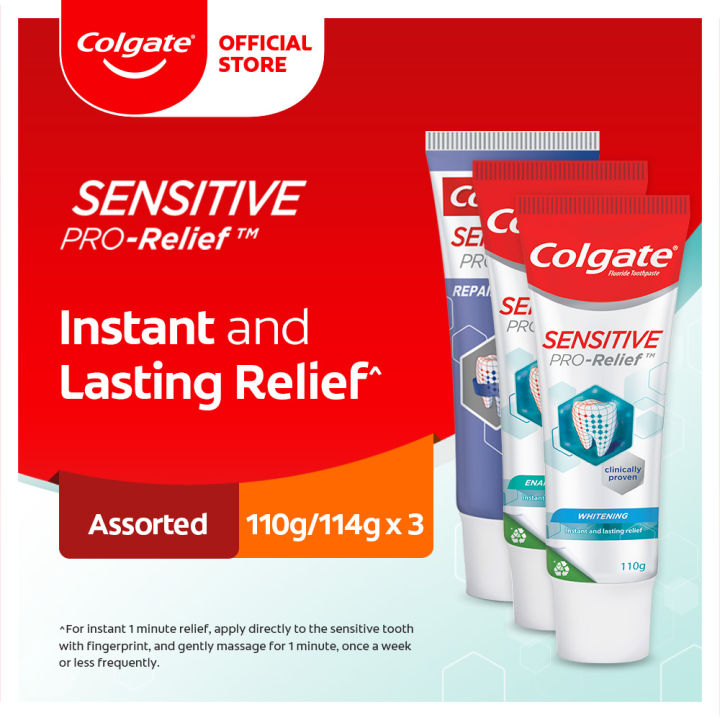 Colgate Sensitive Pro Relief Assorted Bundle 110g x 3 | Lazada