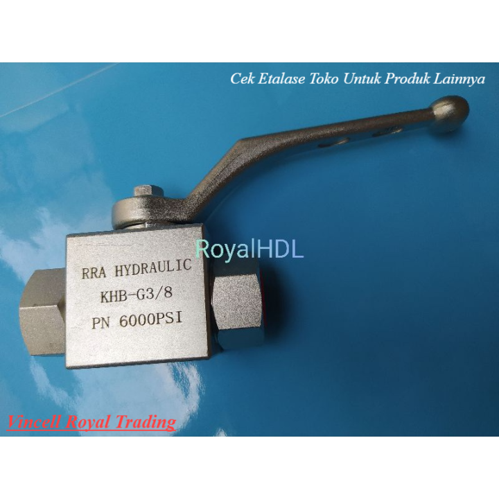 ball valve high pressure hydraulic 3/8" NPT 2 way stop kran hidrolik 2 ...