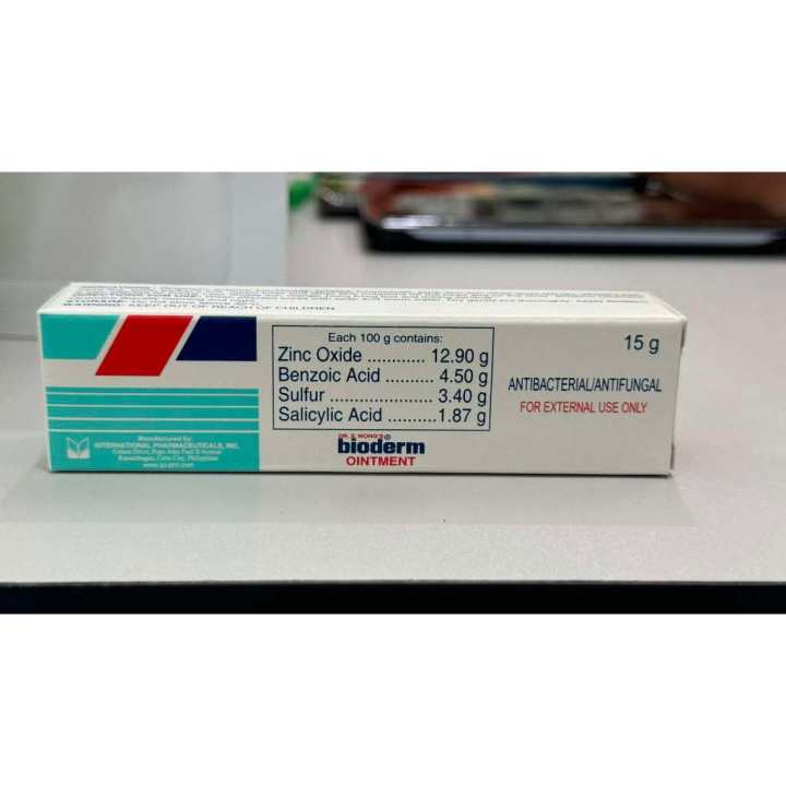 BIODERM OINTMENT (ANTIBACTERIALANTIFUNGAL) 15G5G PARA SA MGA KATI-KATI ...