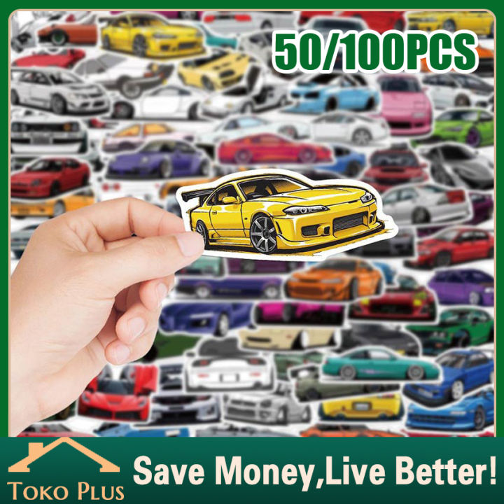 50/100pcs Stiker Mobil Cars Sticker Gambar Stiker Mobil Balap Keren Jdm ...
