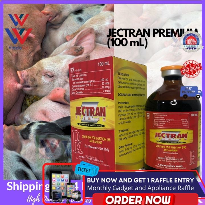 100ml Viddavet Univet Jectran Premium Fortified with Zinc Iron ...