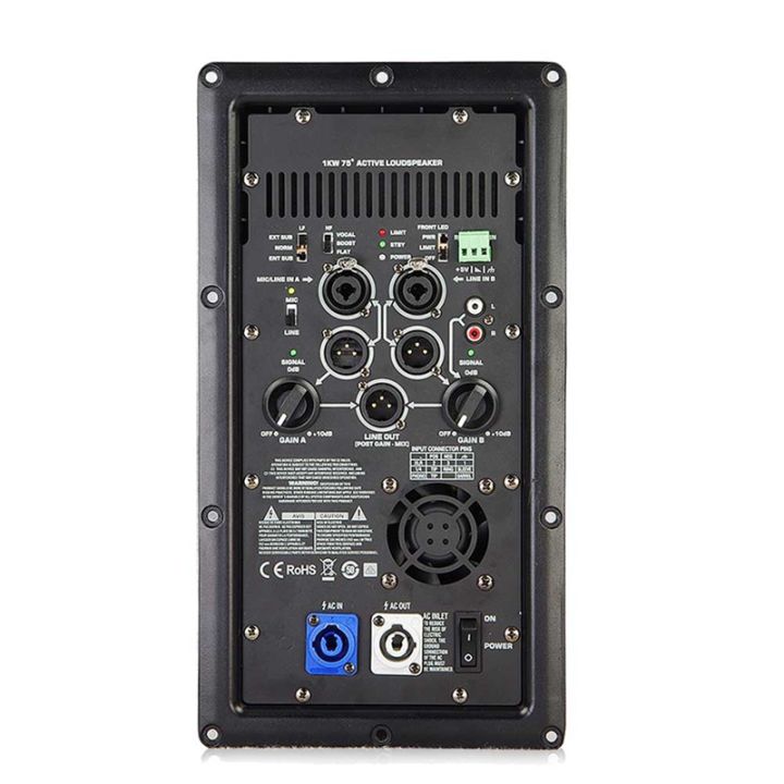 Black Professional Digital 1000W Continuous Power Amplifier Module Class D Power Amplifier Broad ...