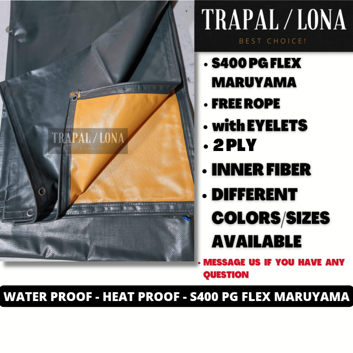 4ft x 6ft S400 PG FLEX MARUYAMA LONA TRAPAL TARPAULIN WATERPROOF / HEATPROOF / MATIBAY / BEST ...
