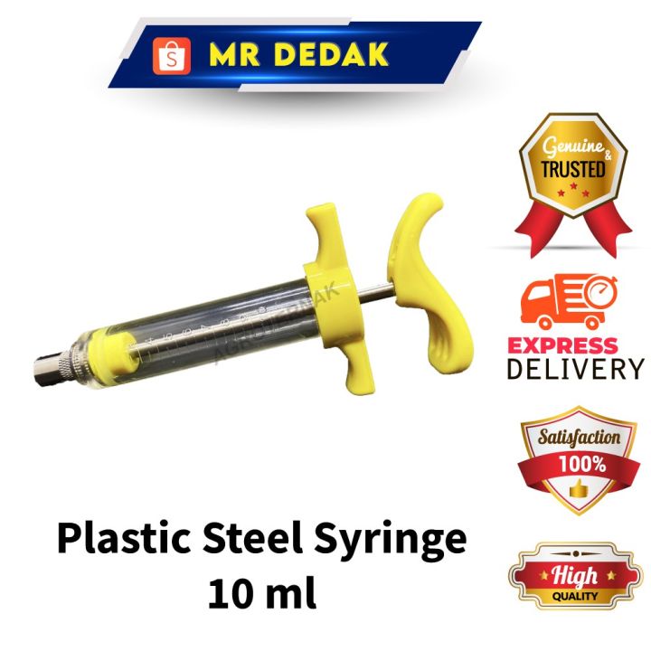 Multipurpose Plastic Steel Syringe [10/20/30ml] | Picagari | Lazada