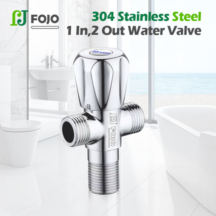 【FOJO】Official304 Stainless Steel Two Way Angle Valve 1/2" Angle Valve ...