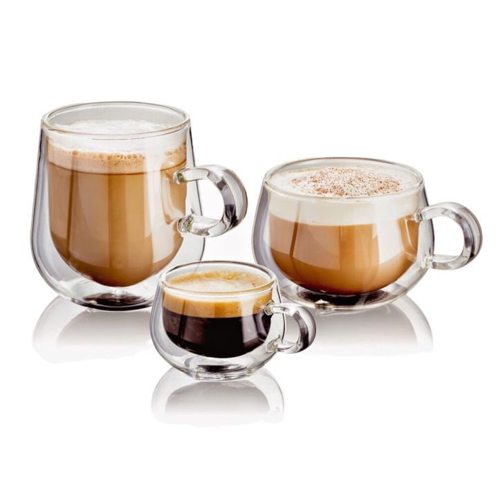 Ins coffee cup double wall glass cup espresso cup coffee mugs cups ...