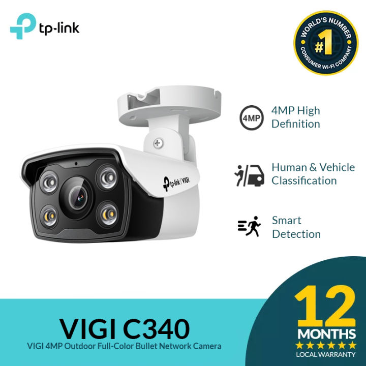TP-Link VIGI C340 & C340I 4MP Outdoor Full-Color/ IR Bullet Network ...