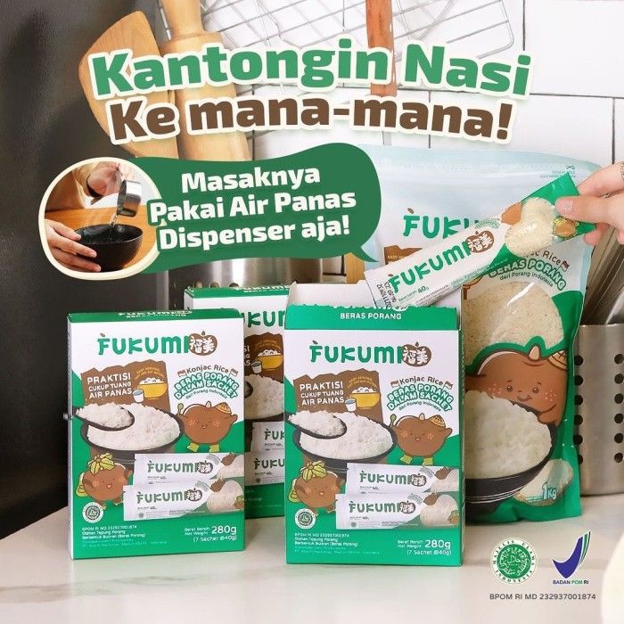FUKUMI Beras Porang Shirataki Konjac Rice Nasi Porang Instant Diet Rice ...