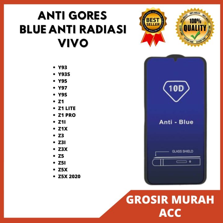 Tempered Glass Anti Blue/Anti Radiasi VIVO Y93-Y93S-Y95-Y97-Y9S-Z1-Z1 LITE-Z1 PRO-Z1I-Z1X-Z3-Z3I ...