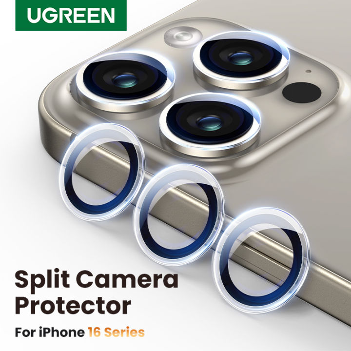 UGREEN iPhone 16 Series Camera Lens Protector Tempered Glass Metal ...