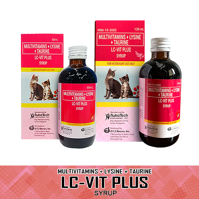 LC-VIT PLUS SYRUP Multivitamins + Lysine + Taurine For Cats and Kittens ...