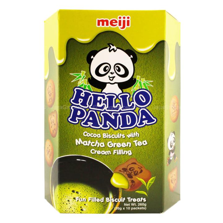 MEIJI Hello Panda Matcha Green Tea Cream Biscuit 260g | Lazada PH