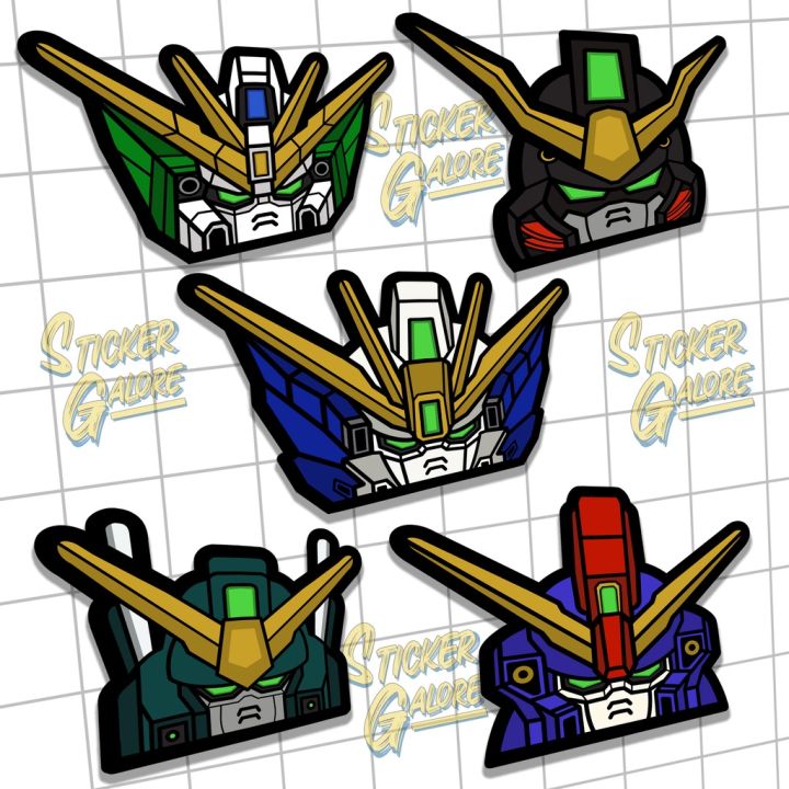 Gundam Wing Peeker Stickers VINYL LAMINATED for Aquaflask/Hydroflask ...