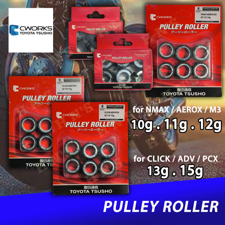CWORKS Toyota Tsusho Pulley Roller for NMAX/ AEROX/ M3/ ( 10g, 11g, 12g ...