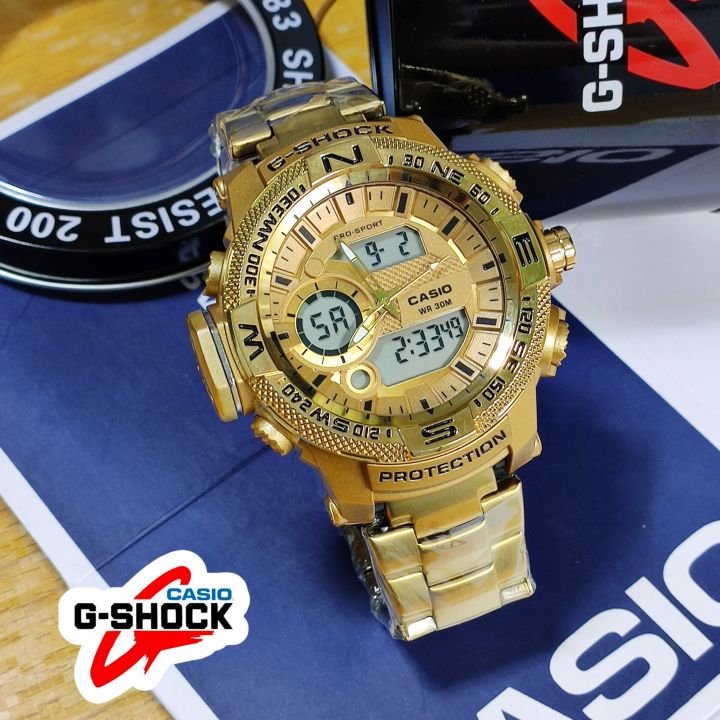 Dual Time Men's Watch GSh0ck Full Metal Non-Tarnish Actual-Pic Casual ...
