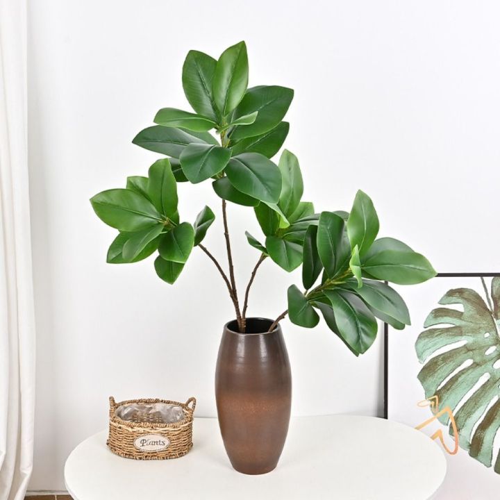 DFGY Cảm ứng thật Cành lá mộc lan nhân tạo Giống như thật Dĩa 1-3 Cây ...