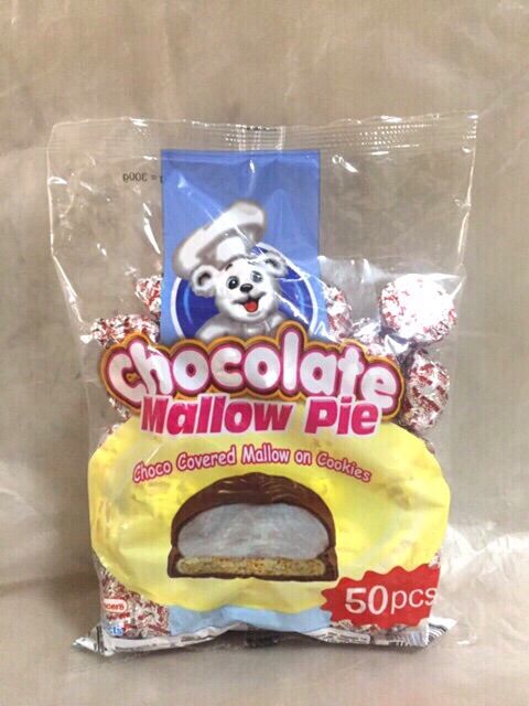 YUMMY CHOCO COVERED MALLOW ON COOKIES ( CHOCO MALLOW PIE ) - 50 PCS ...