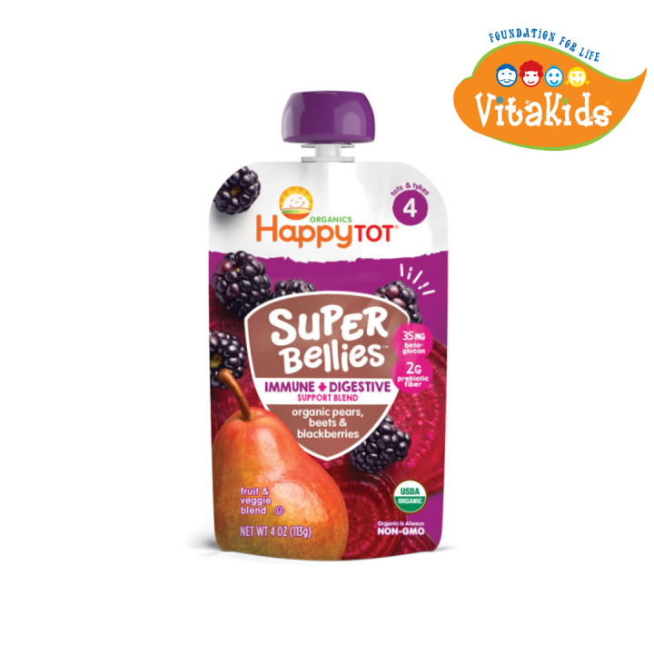 Happy Family Happy Tot Super Bellies- Pears, Beets & Blackberries, 113g ...