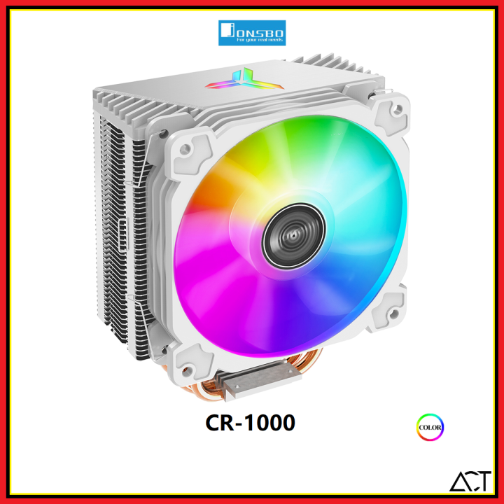 Jonsbo CR1000 White Edition 4 Heat Pipe 12CM Tower CPU Cooler PWM 4Pin ...