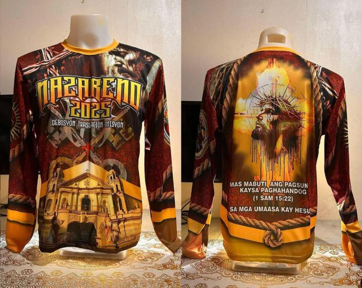 more style Hot 2025 Hesus Nazareno jesus Long Sleeved T-shirt 3d Print ...