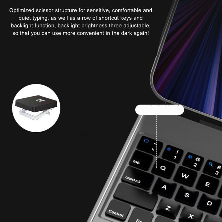 Lenovo TouchPad Keyboard Case Bluetooth Tablet Keyboard Case Magnetic ...