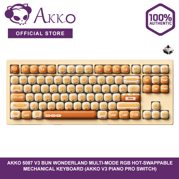 Akko 5087 V3 Bun Wonderland Multi-Mode RGB Hot-Swappable Mechanical ...