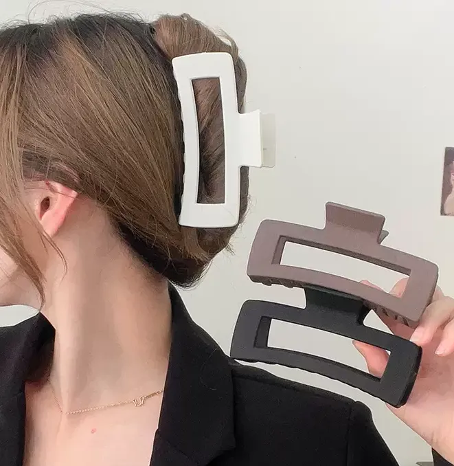 Fashion Korean Style Hair Clip Square hair accessories Frosted Hair ...