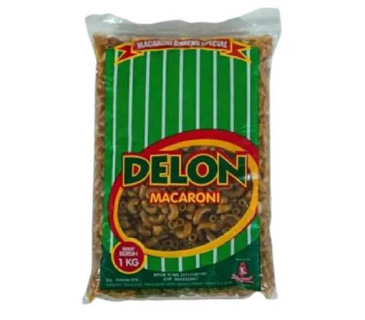 Makaroni DELON HIJAU Mekar Pipa 1 kg/Macaroni Pipa Usus Goreng Mentah ...