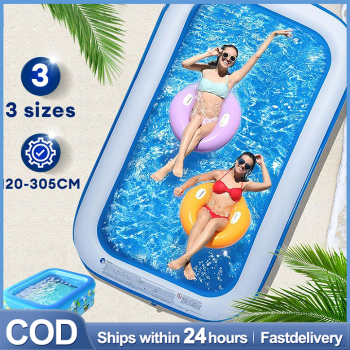 Large Inflatable Swimming Pools for Kids and Family Portable Outdoor 3 ...
