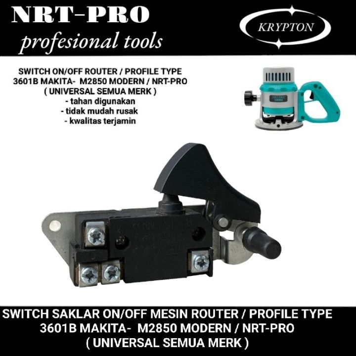 NRT-PRO switch saklar on/off mesin router / profile type 3601B / M2850 ...