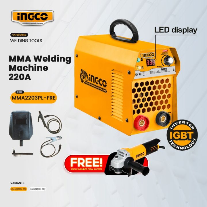 Ingco Portable IGBT Inverter MMA ARC Welding Machine Stick Welder ...