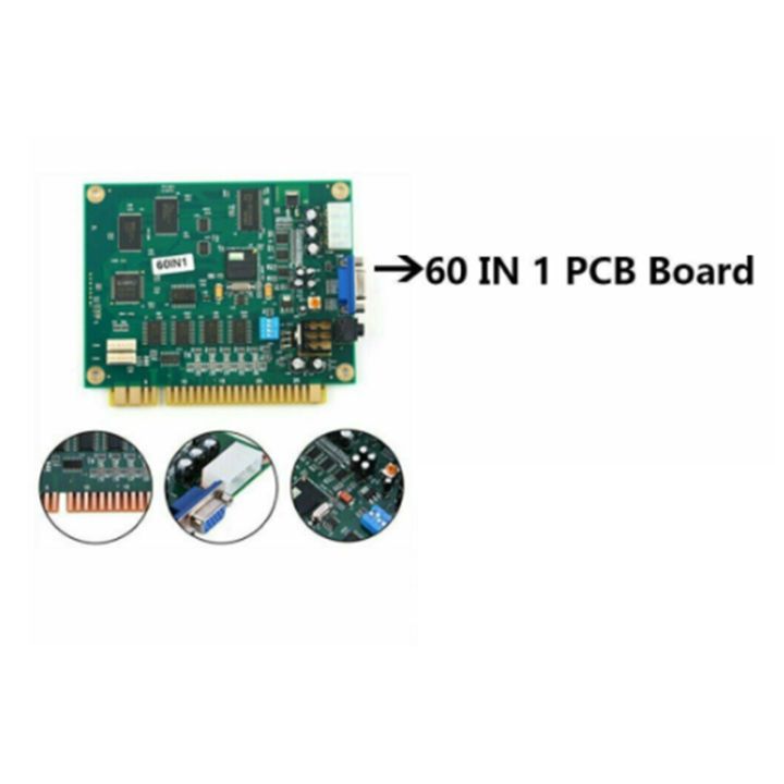 60 in 1 Multicade PCB Board Game Board with 28P Cable VGA Output Game ...