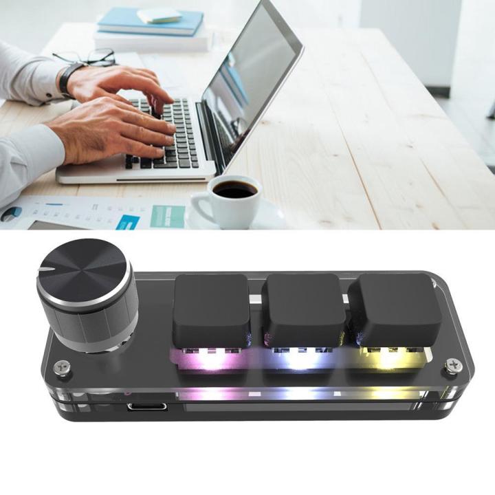 3-key Custom Keypad Macro Knob Copy Paste Shortcut Accessories Computer Hot-swap Customization ...