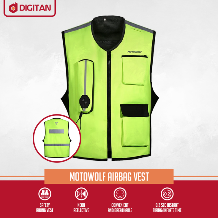 Motowolf Airbag Vest Safety Riding Protection Vest With CO2 gas for ...