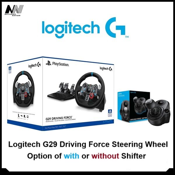 Logitech G29 Driving Force Race Wheel + Logitech G Driving Force ...