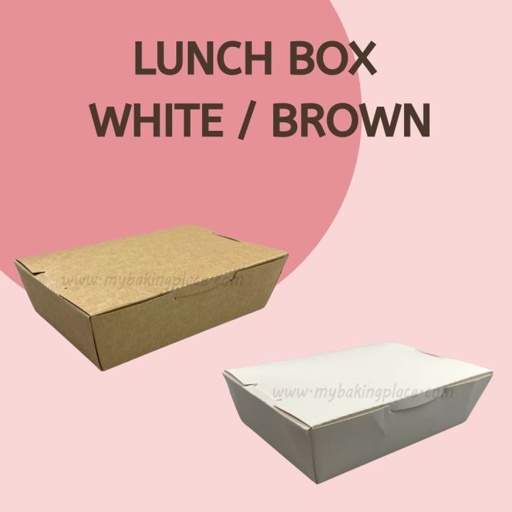 Paper Lunch Box bekas Makanan Food Packaging Box Kotak Makanan Kertas ...