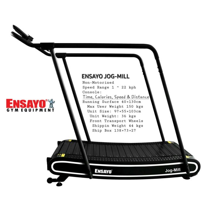 ENSAYO Curved TREADMILL Manual 3 Models Non-Motorized Durable Treadmills Home Gym/Commercial Use ...