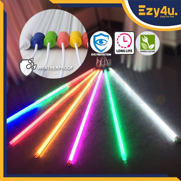 18W Weatherproof Colour Tube T8 LED 4 ft Multi Colour Light Red Yellow Blue Green White RGB Tube ...