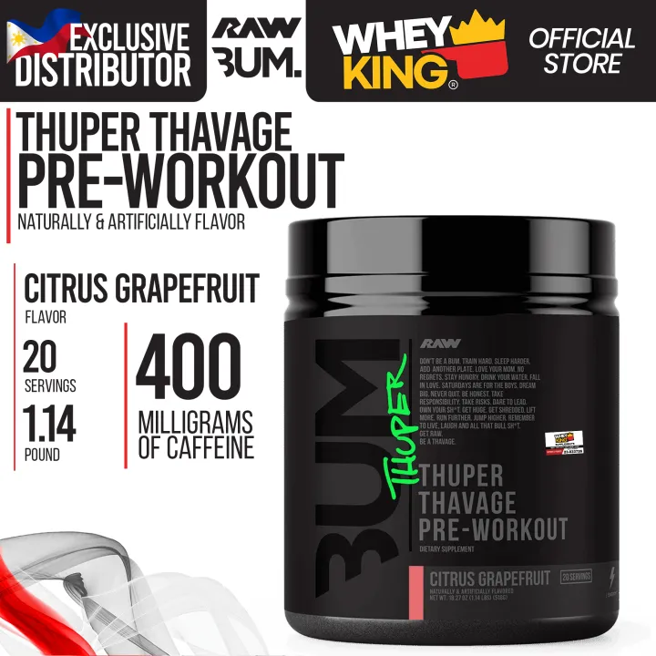 RAW Nutrition CBUM l THUPER THAVAGE Pre-Workout | Lazada PH