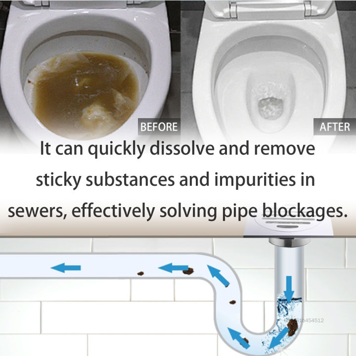 Pipe Unblocker Drain Cleaner Safe Powerful Kitchen Pipe Powder for ...