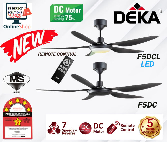 Deka Kronos DC Inverter Motor Ceiling Fan F5DC /F5DCL (56 Inch) 14 ...