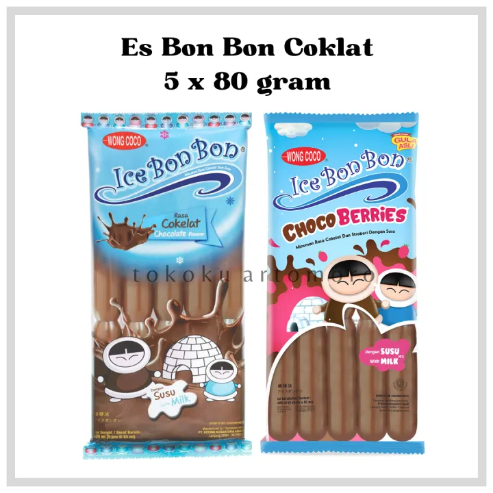 Wong Coco Ice Bon Bon Kemasan 5 x 80 gram - Es Coklat Gula Asli ...