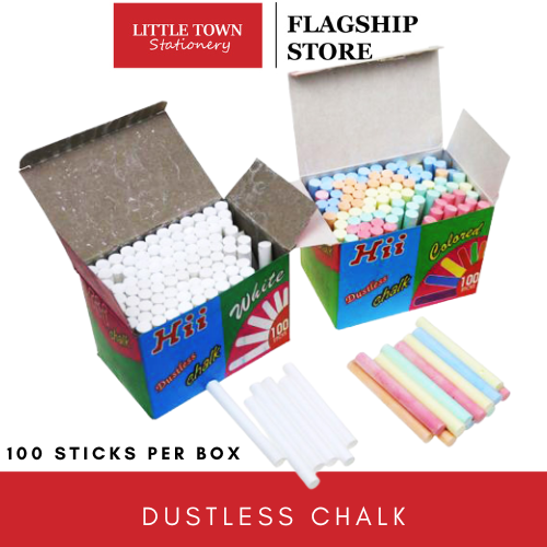 High Quality School Dustless Chalk White / Colored Chalk 100 Stick Per ...