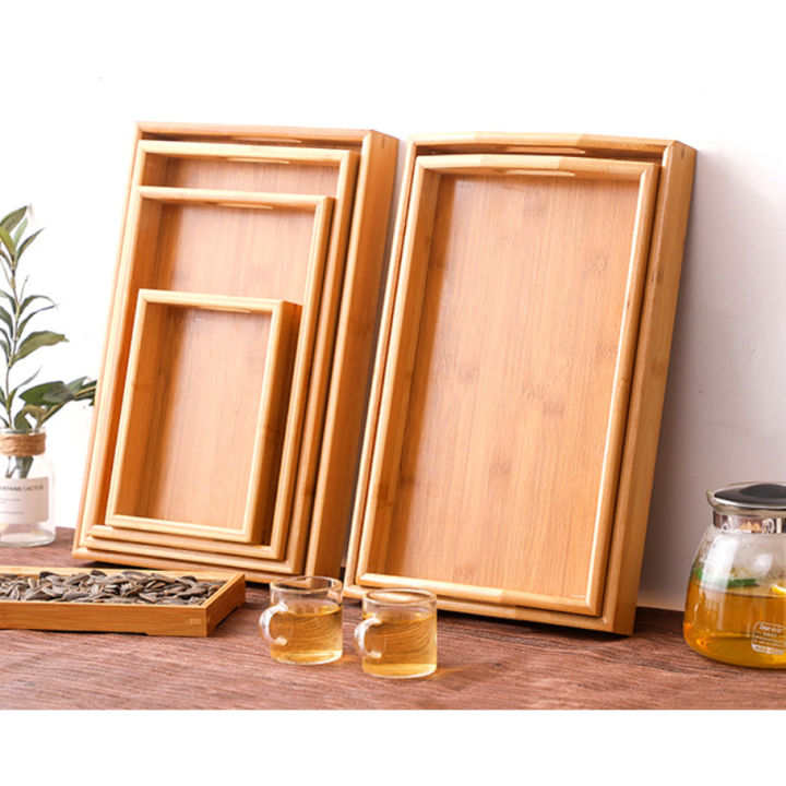 Japanese Style Bamboo Wood Tray | Rectangle Serving Tray | Lazada Singapore