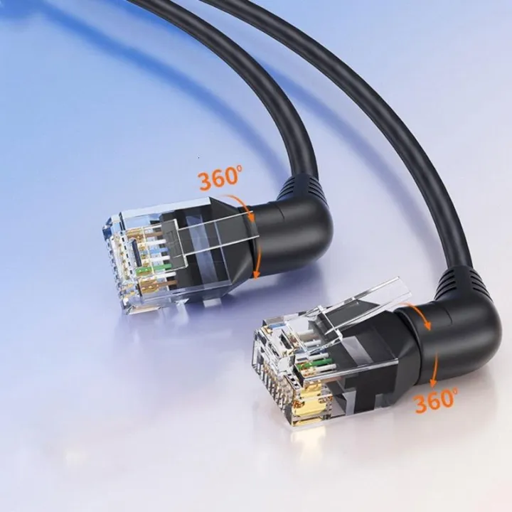 CAT6A Ethernet Cable 360 Degree Rotatable CAT6A LAN Networking Cable ...