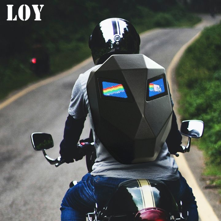 New Motorcycle LED Hard Shell Backpack WaterProof High Capacity Helmet ...