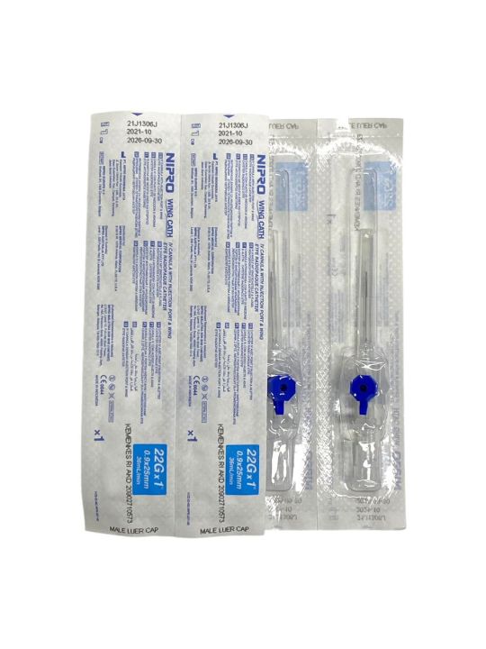 NIPRO IV CANNULA WITH INJECTION PORT &WING ETFE RADIOPAQUE CATHETER ...