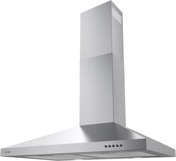 Hermitlux Range Hood 30 inch, Wall Mount Vent Hood for Kitchen with ...